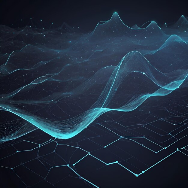 Cyber Data Flow Blockchain Ai Networks Digital Wavescyber Data Flow