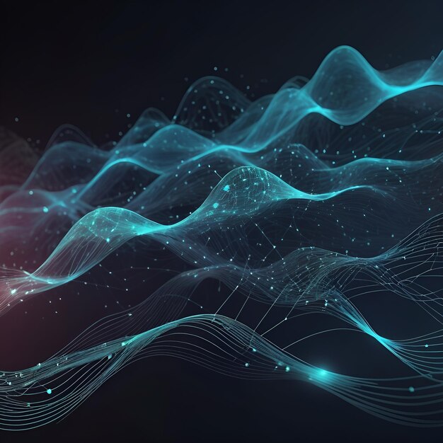 Cyber Data Flow Blockchain AI Networks Digital WavesCyber Data Flow Blockchain AI Networks ...