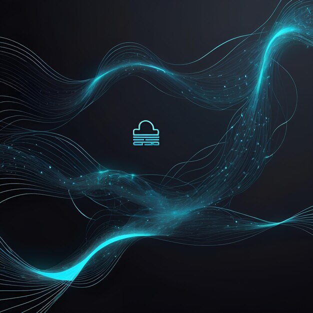 Cyber Data Flow Blockchain Ai Networks Digital Wavescyber Data Flow