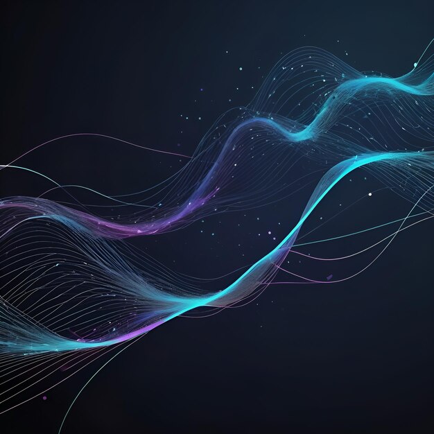 Premium Photo Cyber Data Flow Blockchain Ai Networks Digital Wavescyber Data Flow Blockchain