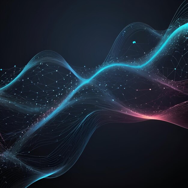 Cyber Data Flow Blockchain Ai Networks Digital Wavescyber Data Flow
