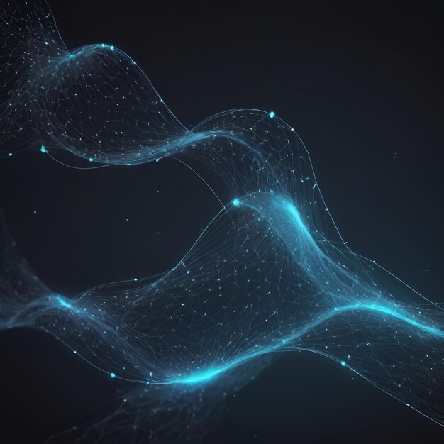 Cyber Data Flow Blockchain Ai Networks Digital Wavescyber Data Flow