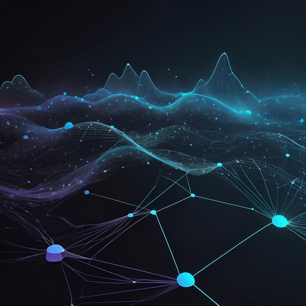 Cyber Data Flow Blockchain Ai Networks Digital Wavescyber Data Flow