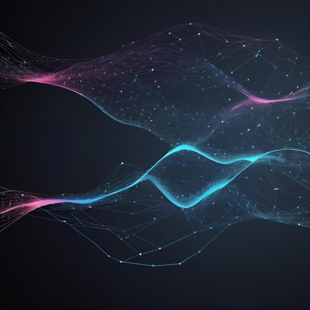Cyber Data Flow Blockchain Ai Networks Digital Wavescyber Data Flow