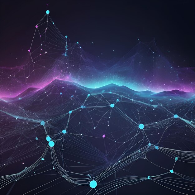 Cyber Data Flow Blockchain Ai Networks Digital Wavescyber Data Flow