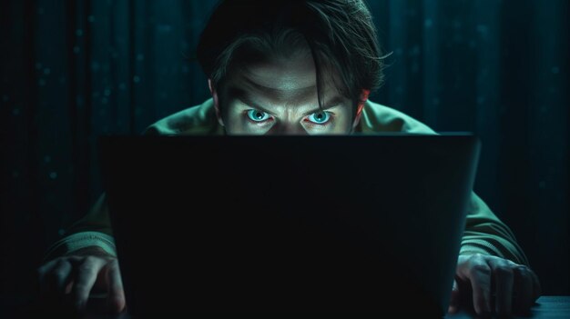 Premium Ai Image A Cyber Security Analyst Monitoring Network Activity Generative Ai