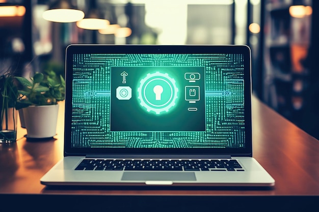 Premium AI Image | Cyber security concept Ai generative image Premium AI Image | Cyber security concept Ai generative image