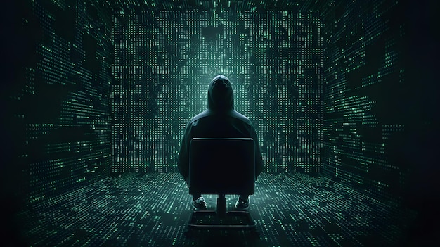 Premium Ai Image Cyber Security Concept Cyber Crime Hacker Abstract Binary Code Digital Interface