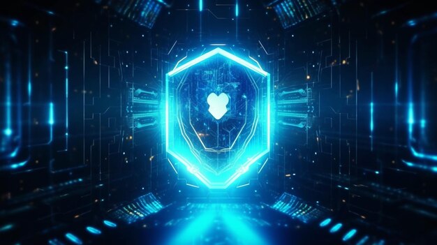 Premium AI Image | Cyber security concept Shield With Keyhole generative ai Premium AI Image | Cyber security concept Shield With Keyhole generative ai