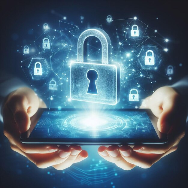 Premium AI Image | cyber security data protection illustration Premium AI Image | cyber security data protection illustration