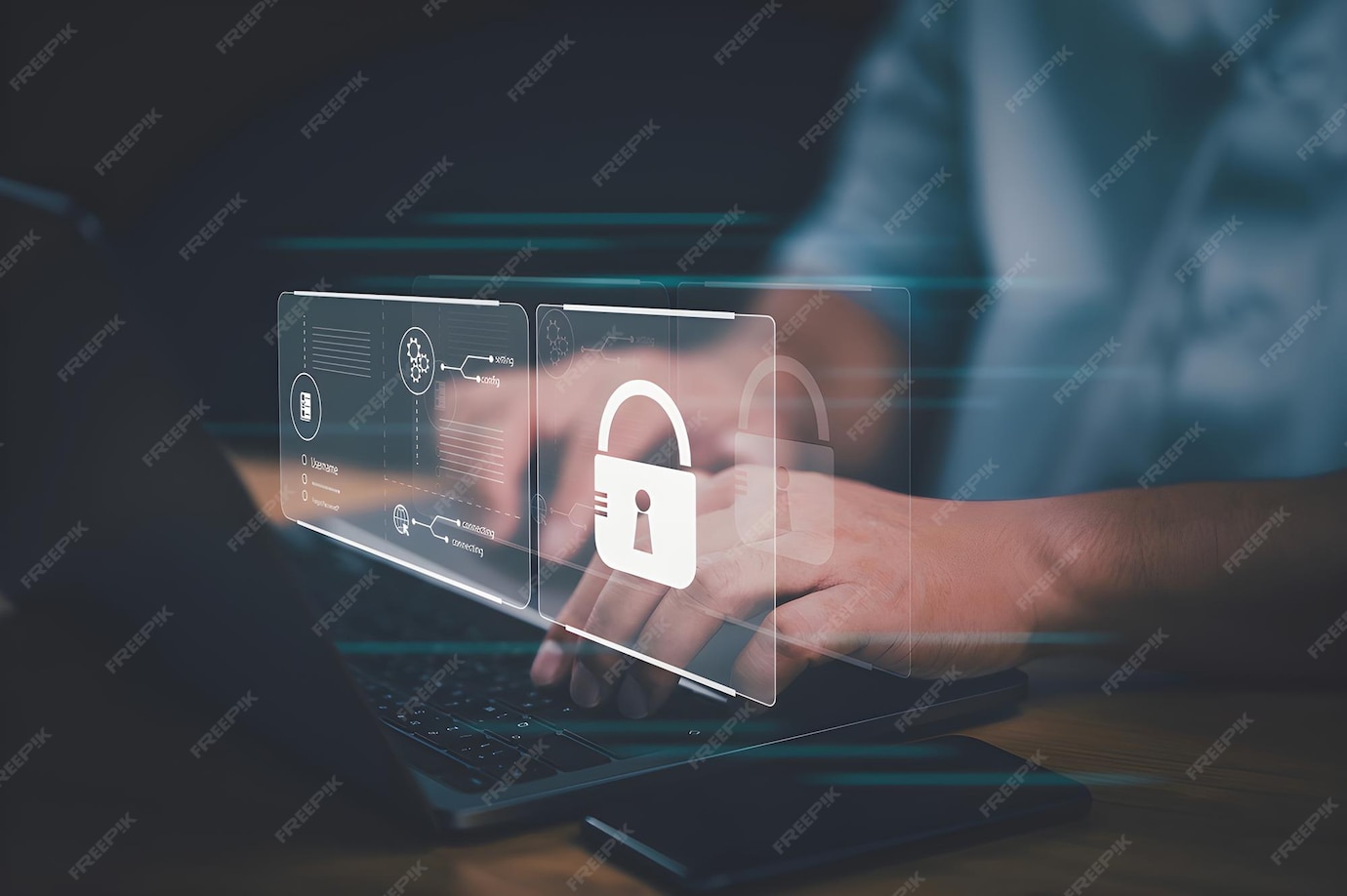 Premium Photo Cyber Security And Data Protection Information Security And Encryption Secure