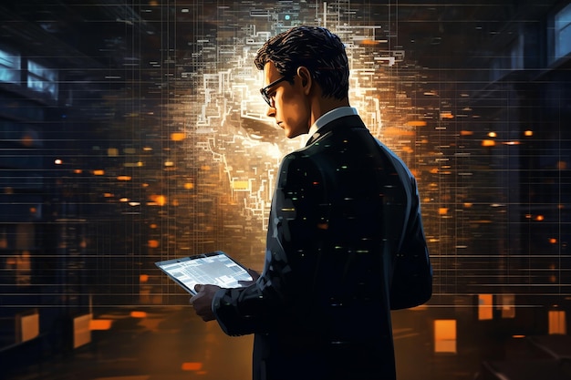 Premium AI Image | cyber security expert working Premium AI Image | cyber security expert working