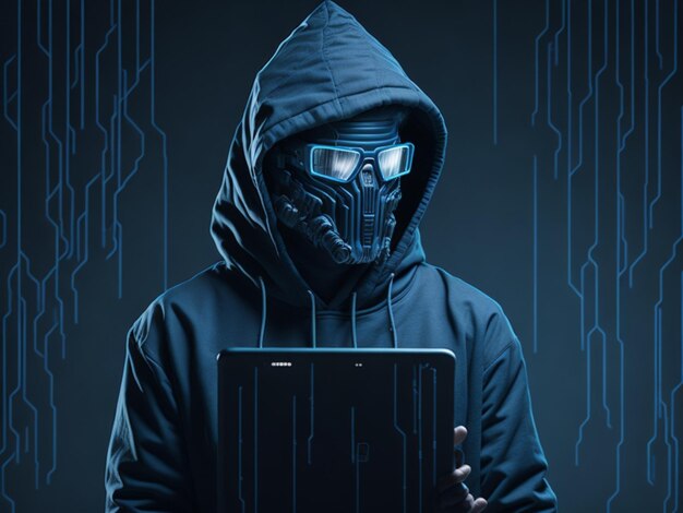 Premium Ai Image Cyber Security Hacker