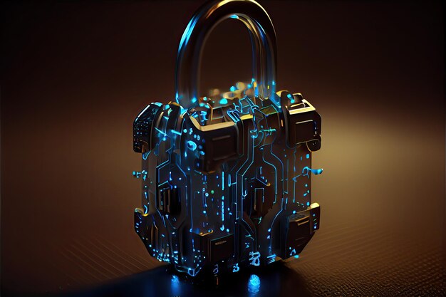Premium AI Image | Cyber security network digital padlock with data ... Premium AI Image | Cyber security network digital padlock with data ...