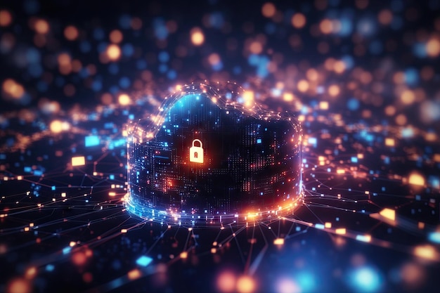 Premium AI Image | Cyber security and privacy data protection ai generative Premium AI Image | Cyber security and privacy data protection ai generative