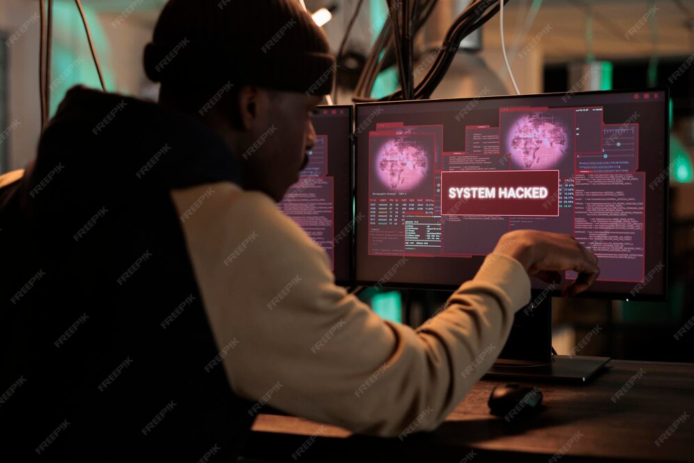 Premium Photo Cyberattack Hacker Coding Malicious Software Wiriting Password Cracking Program