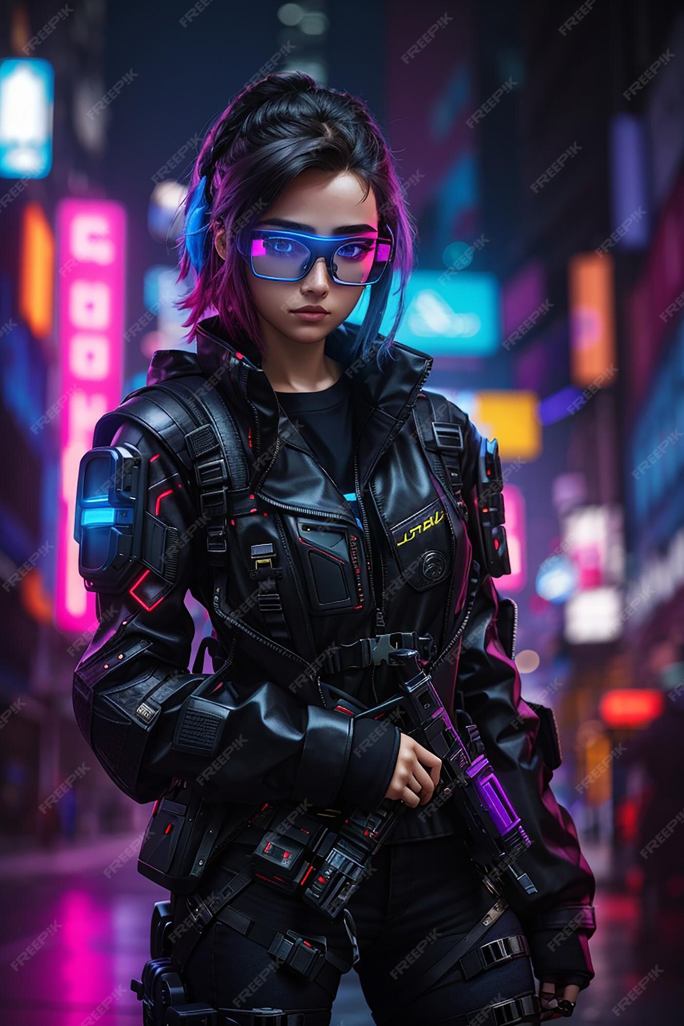 Premium Ai Image Cyberpunk Girl Beatiful Fullarmored From 3030