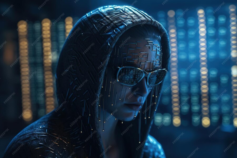 Premium Ai Image Cybersecurity Computer Hacker With Hoodie Vulnerability And 8025
