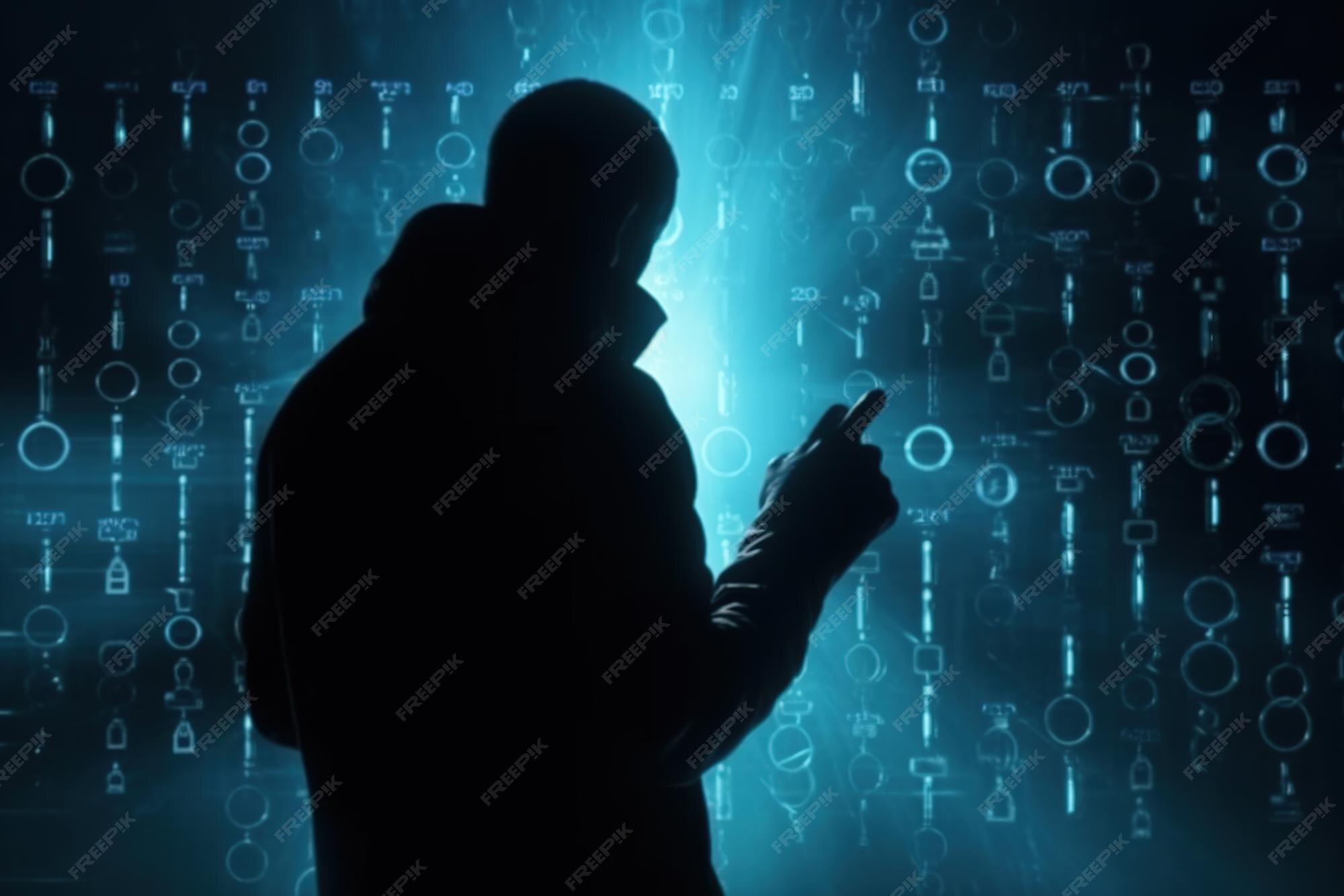 Premium AI Image | Cybersecurity computer hacker with hoodie vulnerability and ...