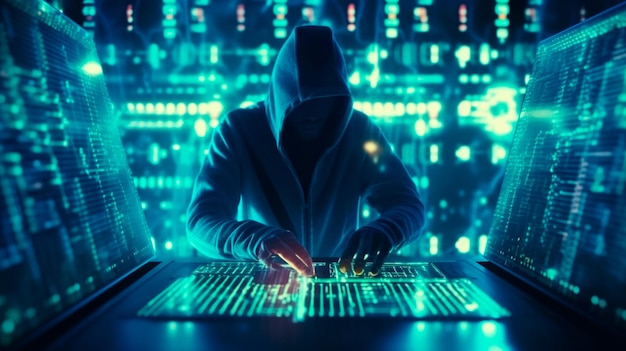Premium Ai Image Cybersecurity Concept Identity Theft Database Hacks