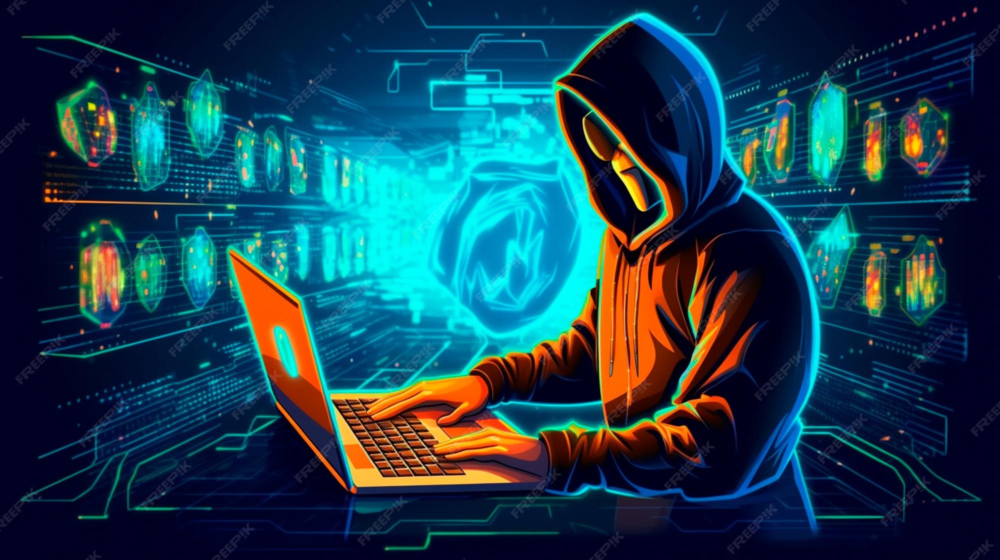 Premium AI Image | cybersecurity concept identity theft Database hacks ...