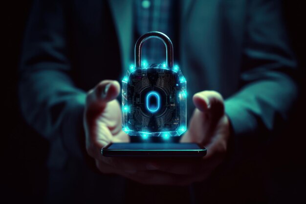 Premium Ai Image Cybersecurity And Privacy Concept Of Data Protection