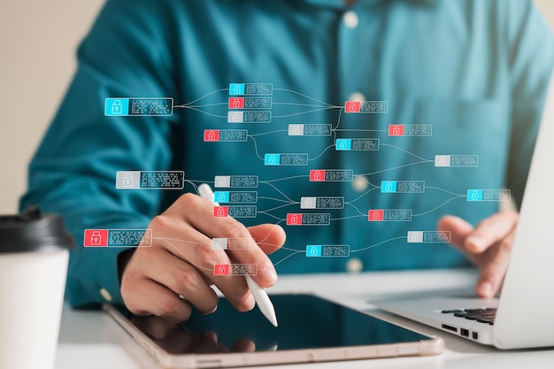 Premium Photo Cybersecurity And Privacy Concept Of Data Protection Secure Encryption