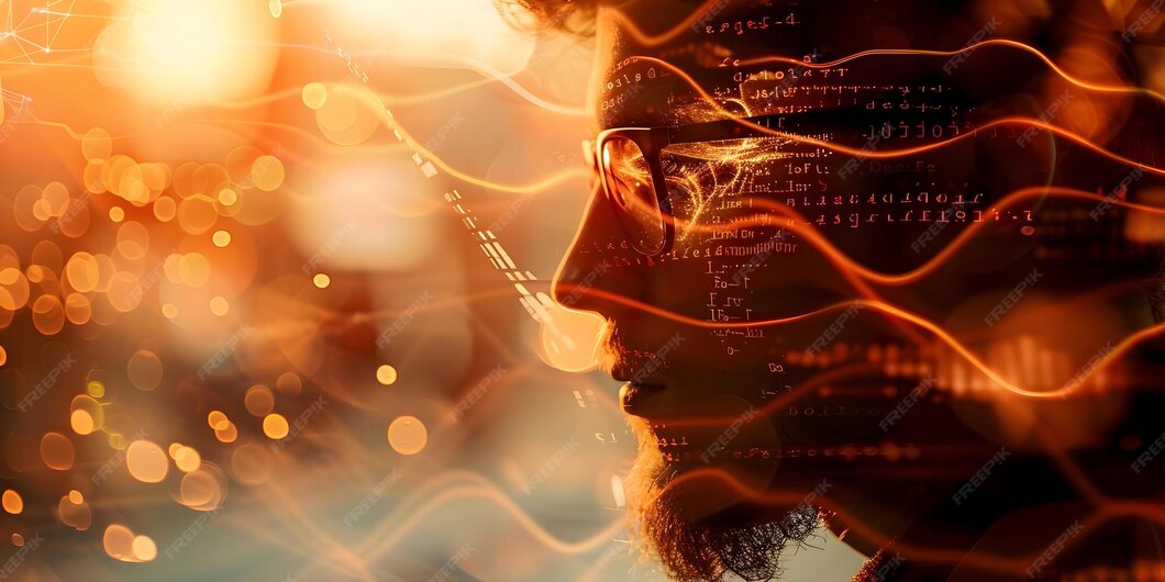 Cybersecurity Threat Detection Tools Digital Hacker with Glowing Binary ...