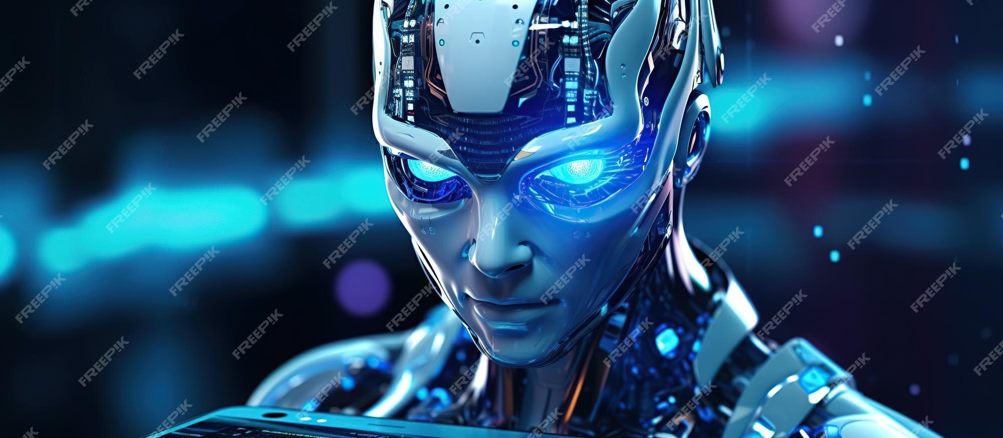 Premium AI Image | Cyborg robot Artificial intelligence Premium AI Image | Cyborg robot Artificial intelligence