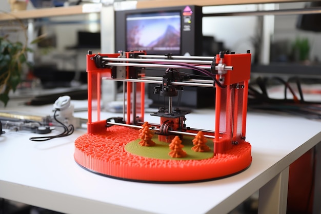 A D Printer Creating Objects Layer By Layer Premium Ai Generated Image 3870