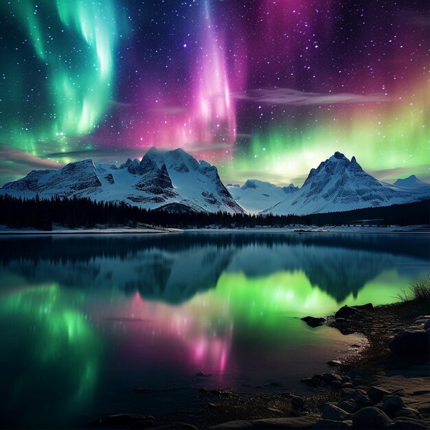 Premium AI Image | Dancing with the Aurora Stunning Aurora Borealis ... Premium AI Image | Dancing with the Aurora Stunning Aurora Borealis ...