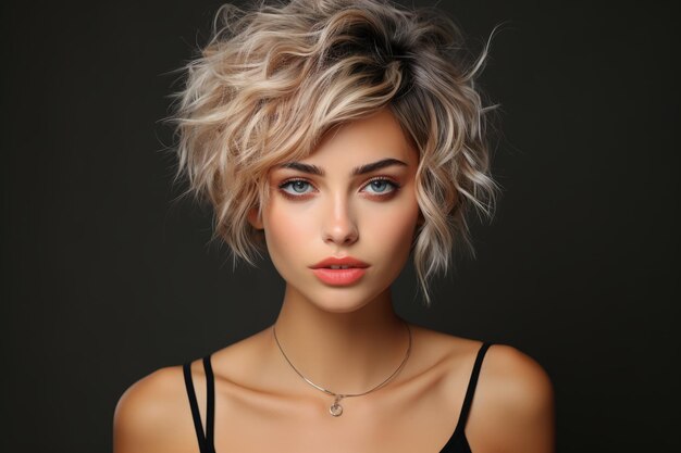 Premium AI Image | Daring and edgy pixie cut Generative AI Premium AI Image | Daring and edgy pixie cut Generative AI