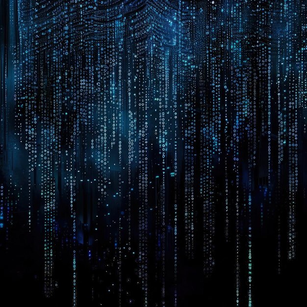 A Dark Blue Background With Binary Code Code Code Code Code Code Code 8728
