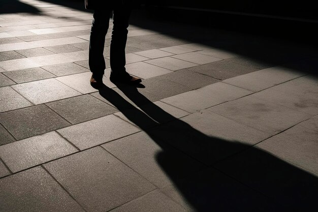Premium AI Image | Dark shadow of a lonely person on the ground in the ... Premium AI Image | Dark shadow of a lonely person on the ground in the ...