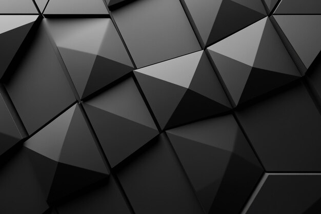 Dark Silver Metallic Triangle Patterned Background Premium Ai Generated Image