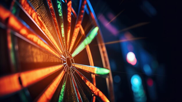 Premium AI Image | Dart hitting of a dart board close up a dart Premium AI Image | Dart hitting of a dart board close up a dart
