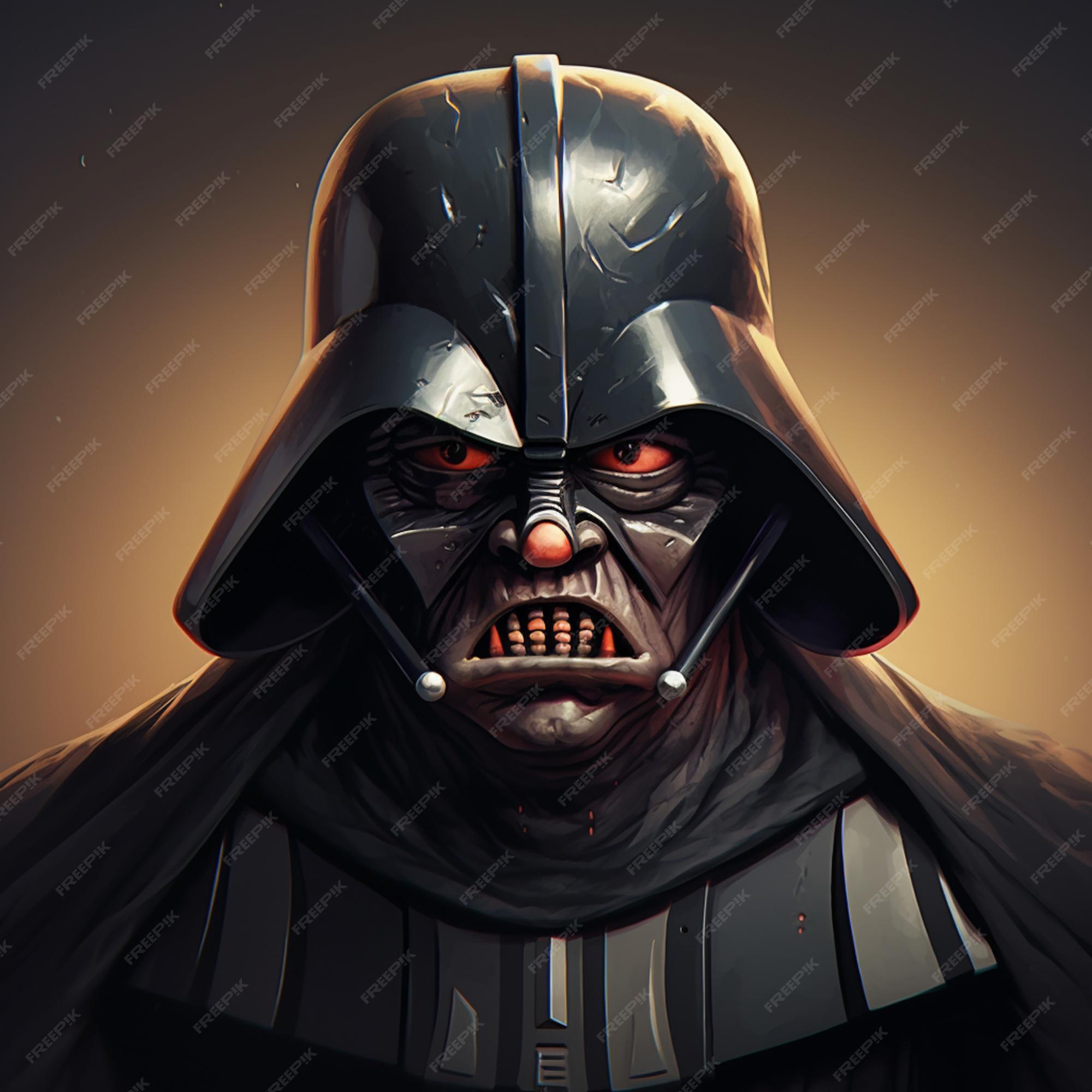 Premium Ai Image Darth Vader With A Red Eye And A Black Helmet Generative Ai