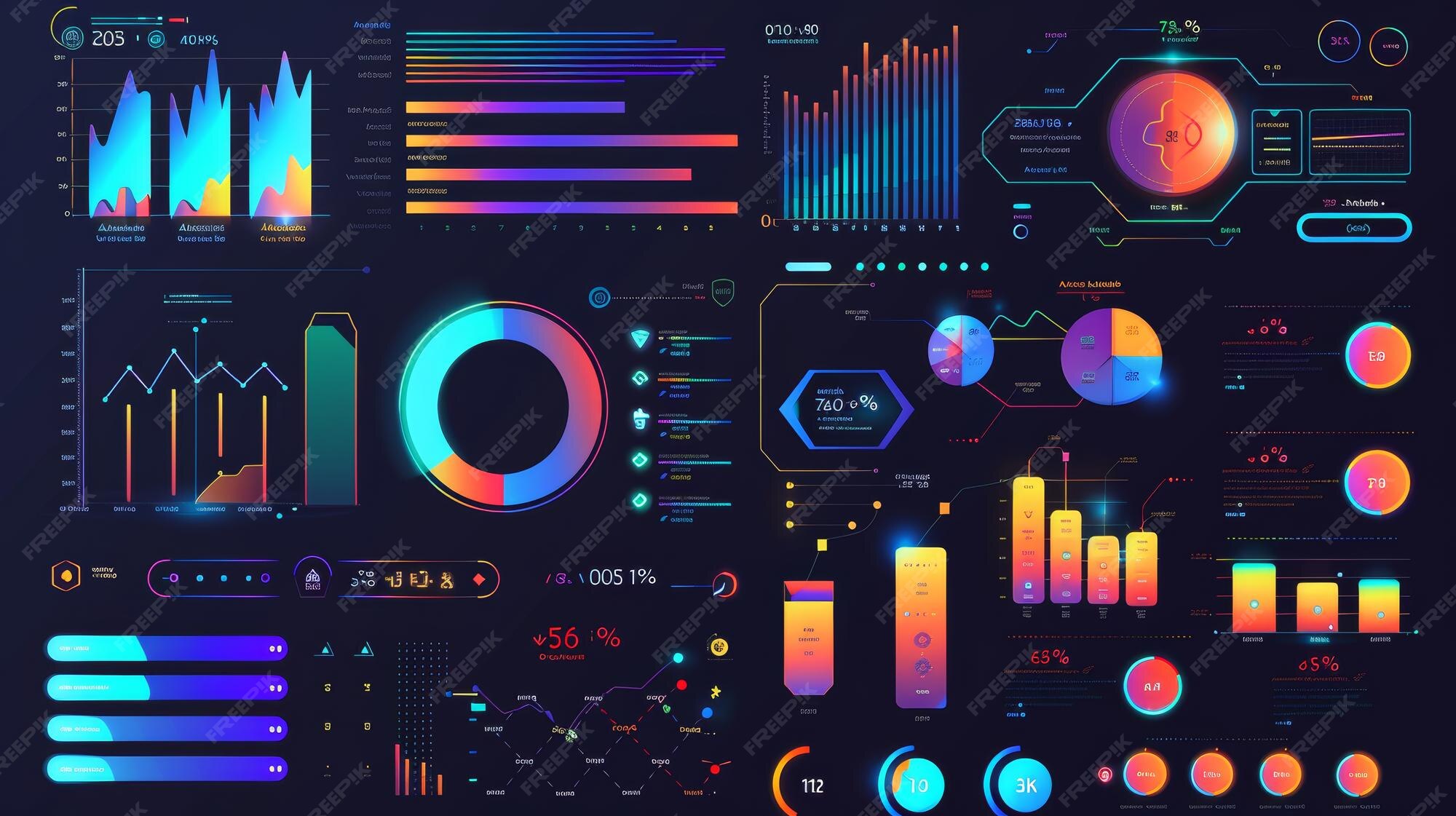 Premium Photo | Dashboard template with mockup infographics data graphs ...
