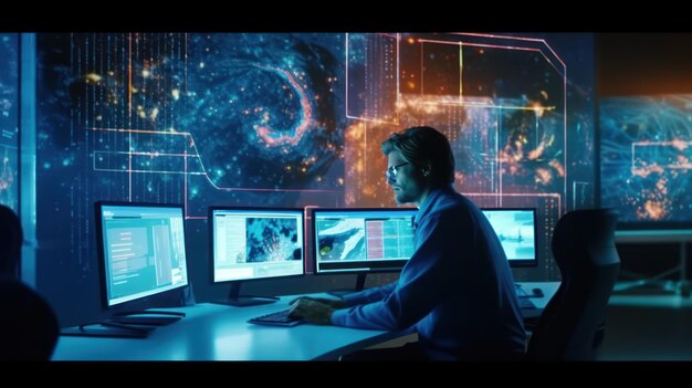 Premium Photo | Data analysis science and big data with AI technology ...