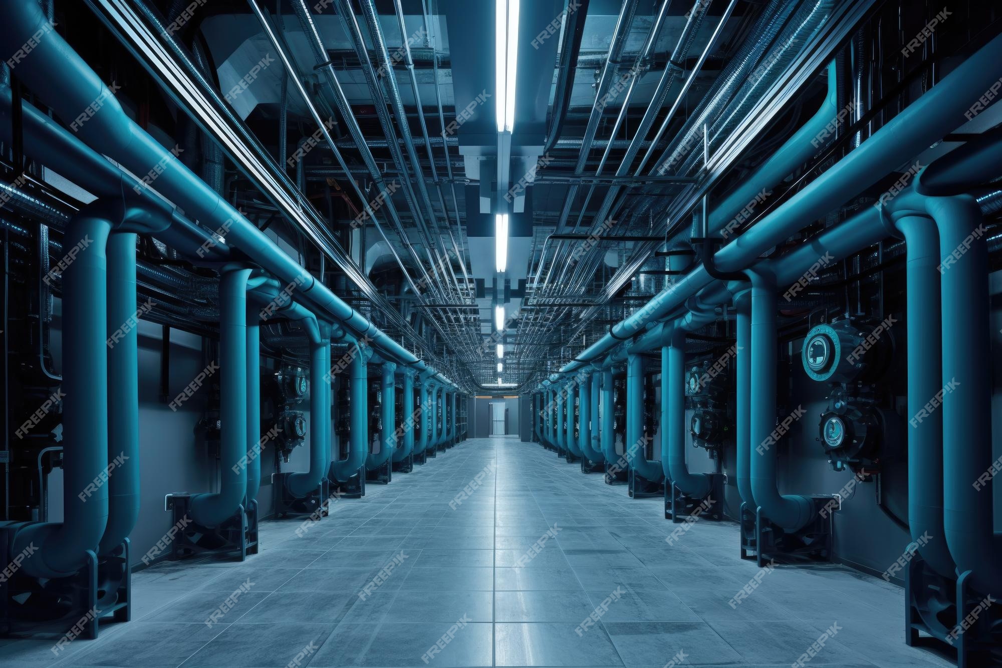 Premium AI Image | Data center cooling system with pipes and vents ... Premium AI Image | Data center cooling system with pipes and vents ...