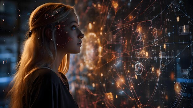 Premium Ai Image A Data Expert Utilizing Advanced Algorithms For Predictive Data Modeling