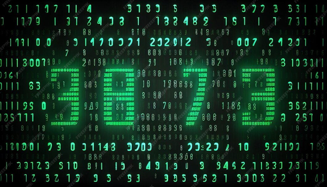 Premium Photo Data From A Digital Stream Or Binary Code On A Matrix Background With Vector 