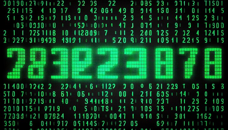 Premium Photo | Data from a digital stream or binary code on a matrix ...