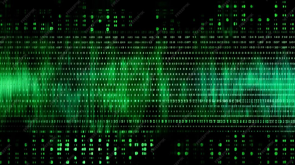 Premium Photo Data From A Digital Stream Or Binary Code On A Matrix Background With Vector 