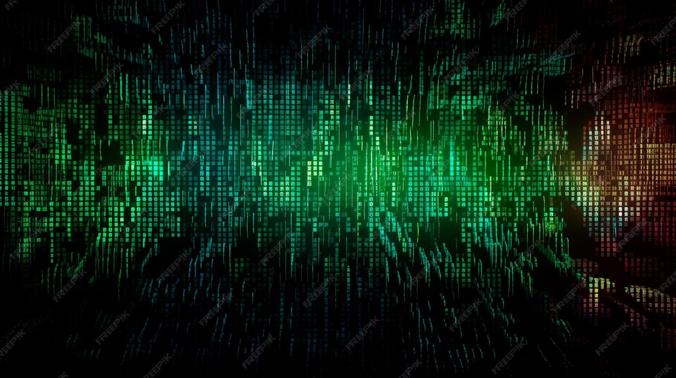 Premium Photo Data From A Digital Stream Or Binary Code On A Matrix Background With Vector 