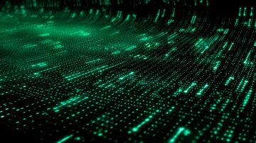 Premium Photo | Data from a digital stream or binary code on a matrix ...