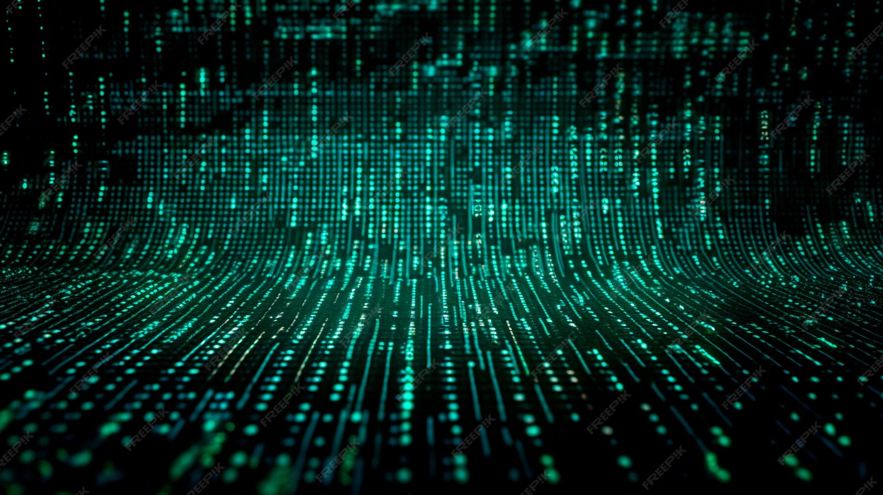 Premium Photo | Data from a digital stream or binary code on a matrix ...