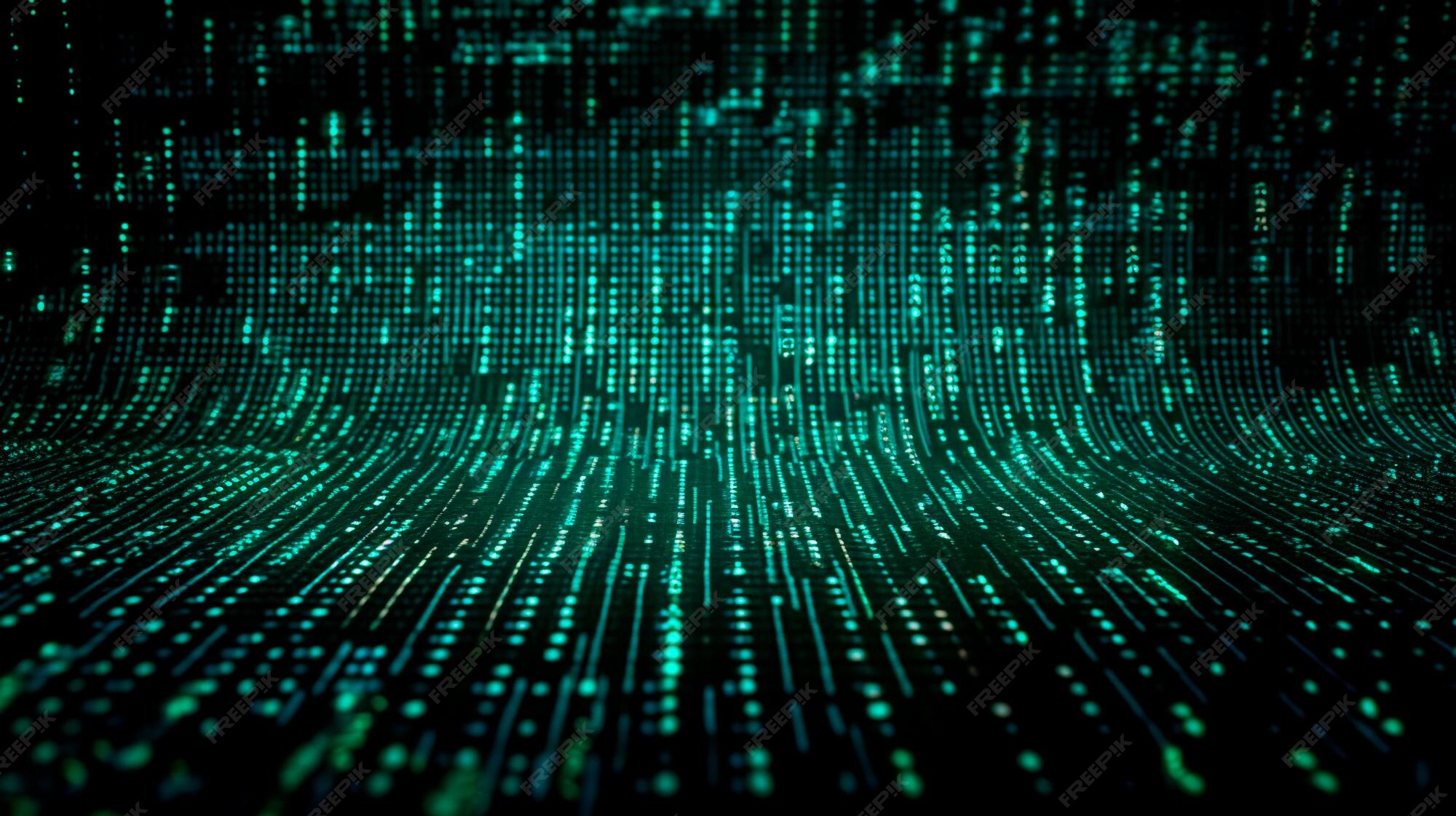 Premium Photo Data From A Digital Stream Or Binary Code On A Matrix
