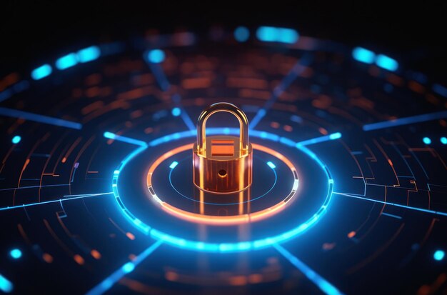 Premium Photo Data Privacy Background With Lock Cyber Security And