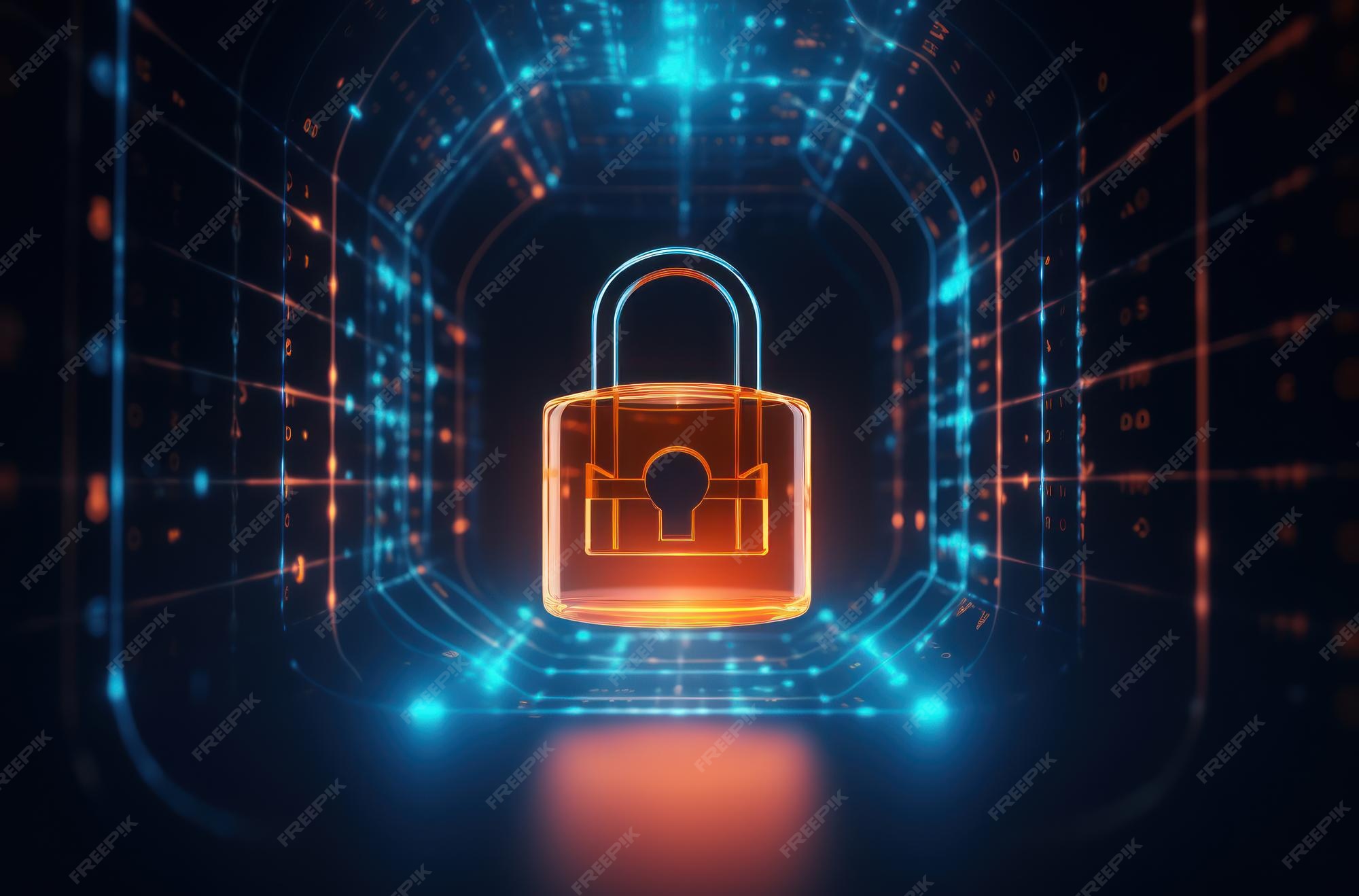 Premium Photo Data Privacy Background With Lock Cyber Security And